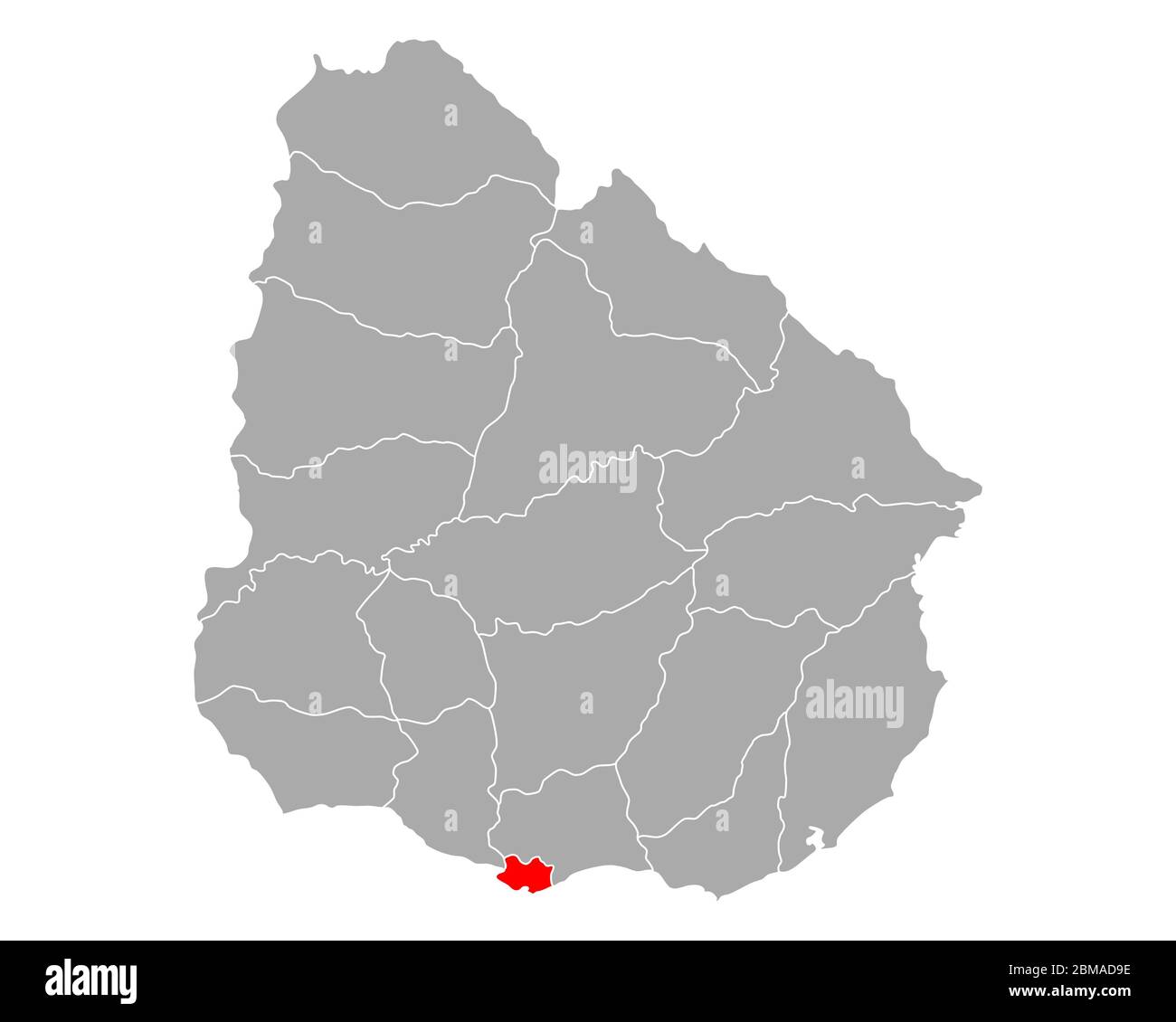 Map of Montevideo in Uruguay Stock Photo - Alamy