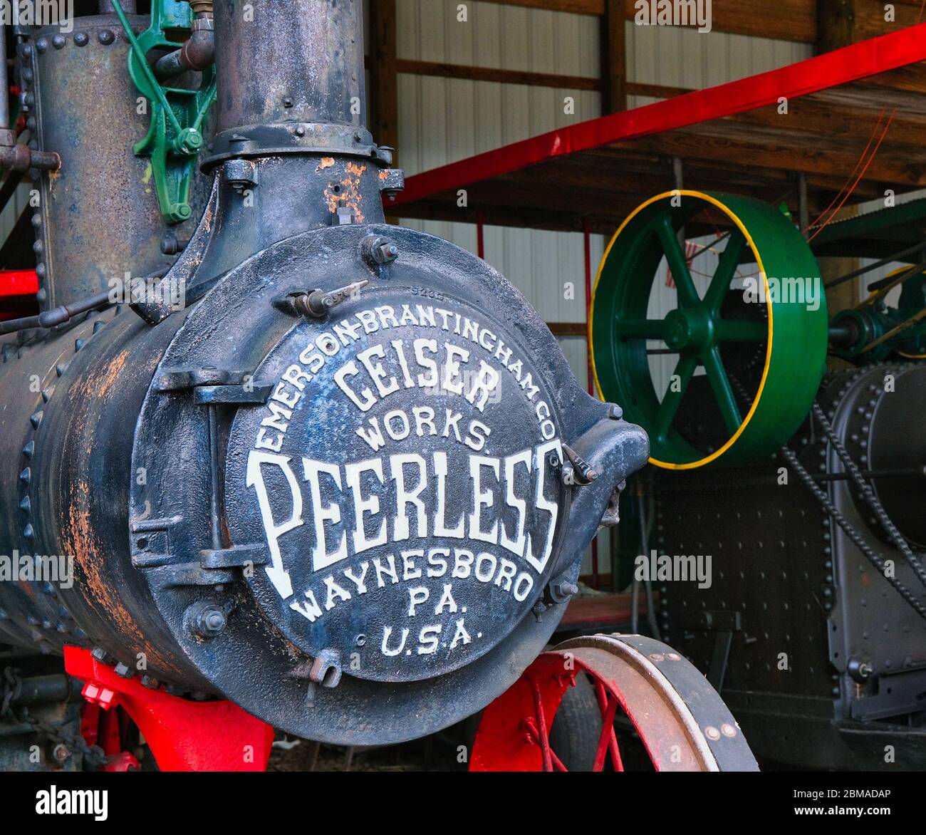 Peerless Geiser Works Engine Stock Photo - Alamy