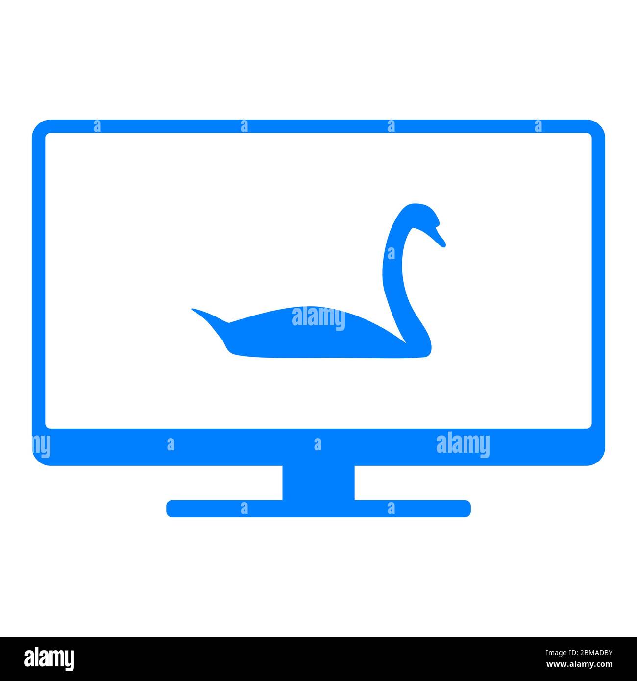 Swan and screen Stock Photo - Alamy