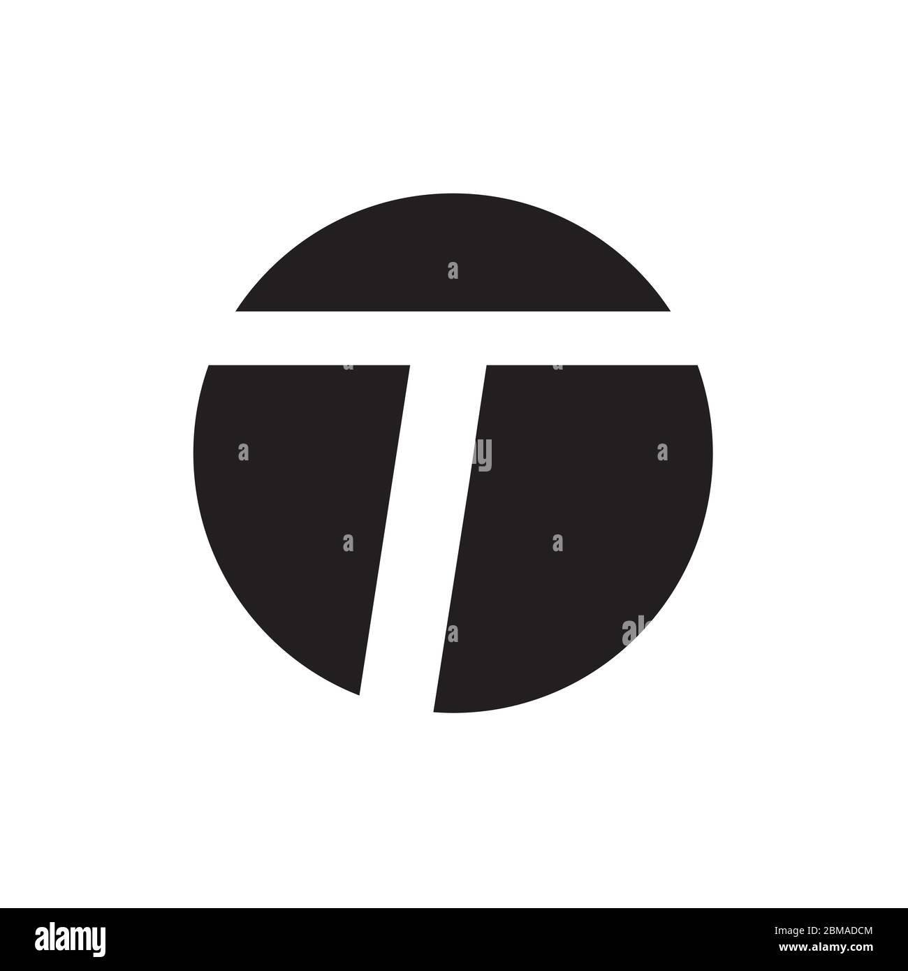 circle slice shape letter T design vector Stock Vector Image & Art - Alamy