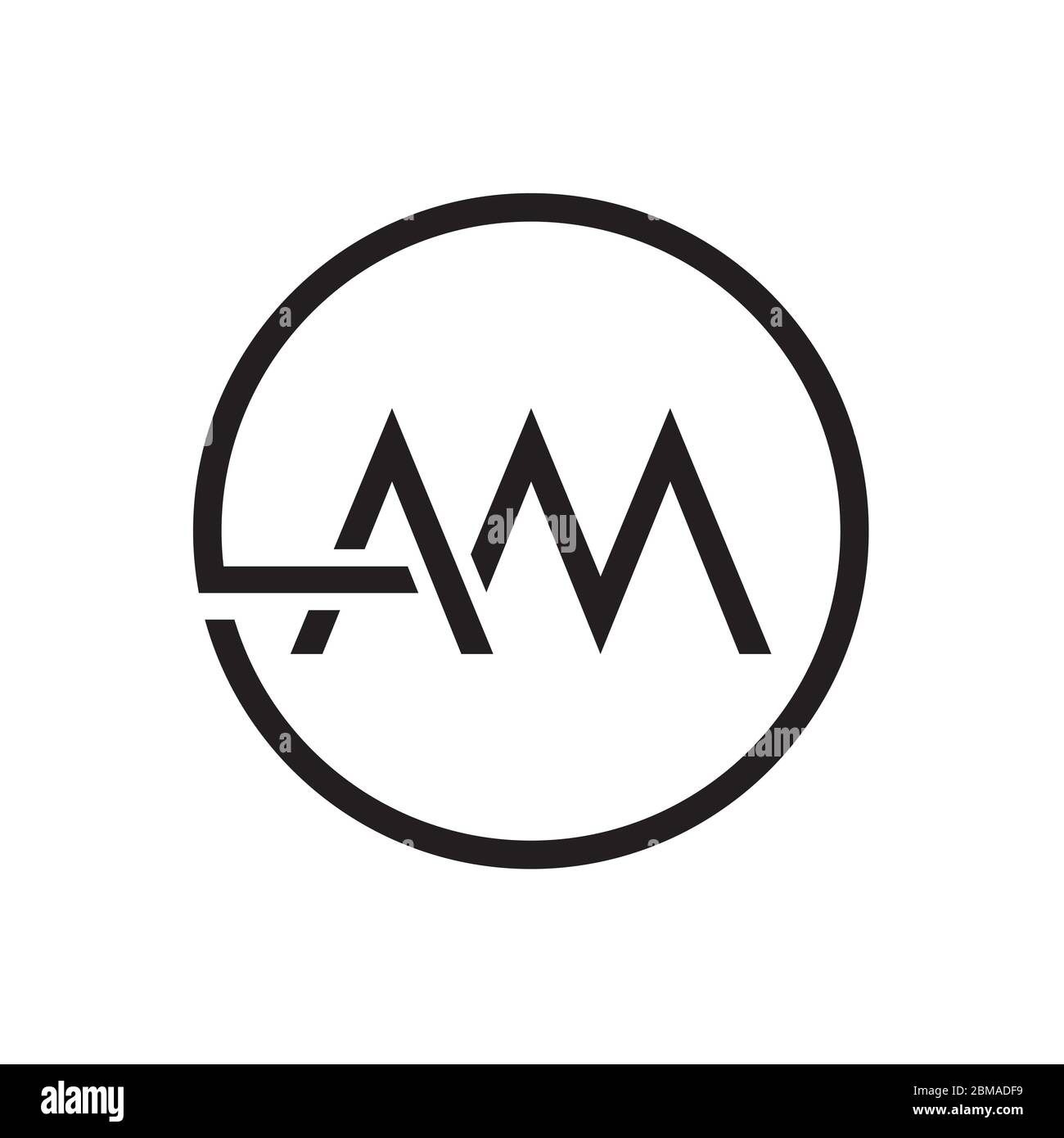 A M circle lines design vector Stock Vector Image & Art - Alamy
