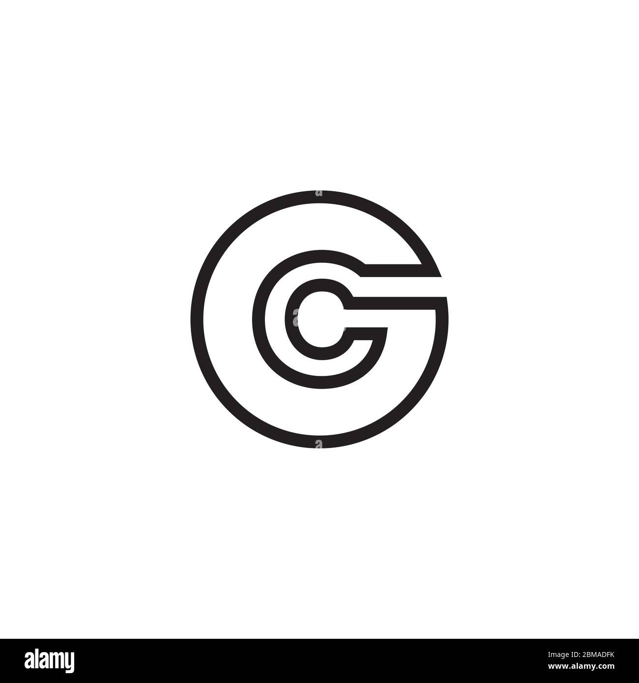C circle letter lines logo design vector Stock Vector Image & Art - Alamy