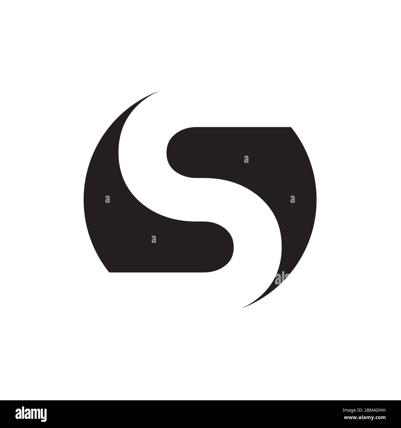 S negative space vector vectors hi-res stock photography and images - Alamy