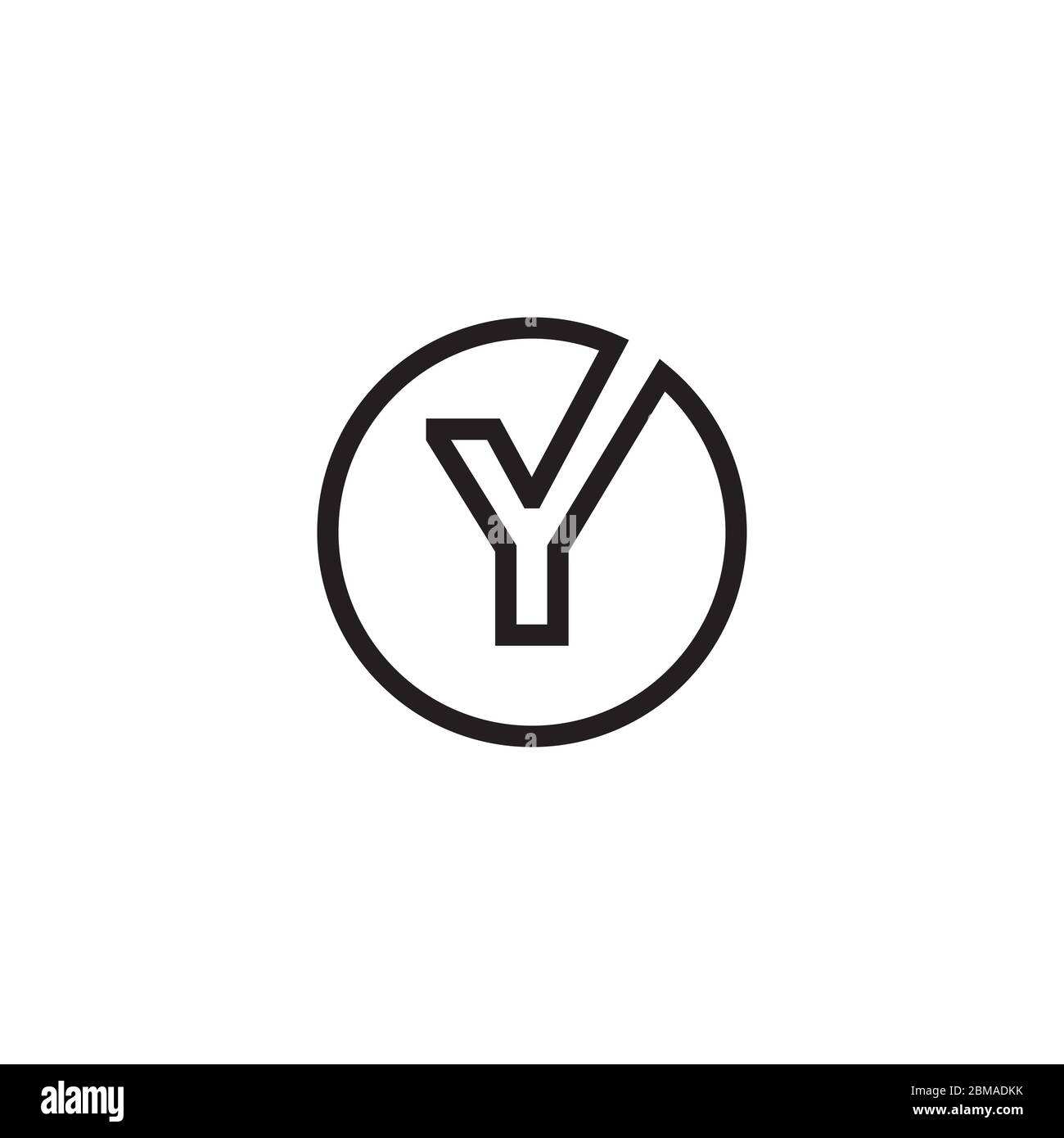 Y circle letter lines logo design vector Stock Vector Image & Art - Alamy