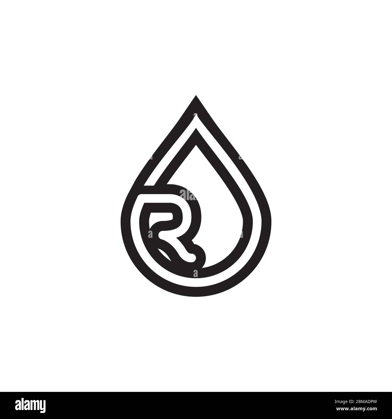 water drop letter R lines design concept Stock Vector Image & Art - Alamy