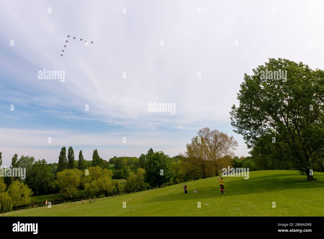 Gloucester Park, Basildon, Essex, UK. 8th May, 2020. The Royal Air ...