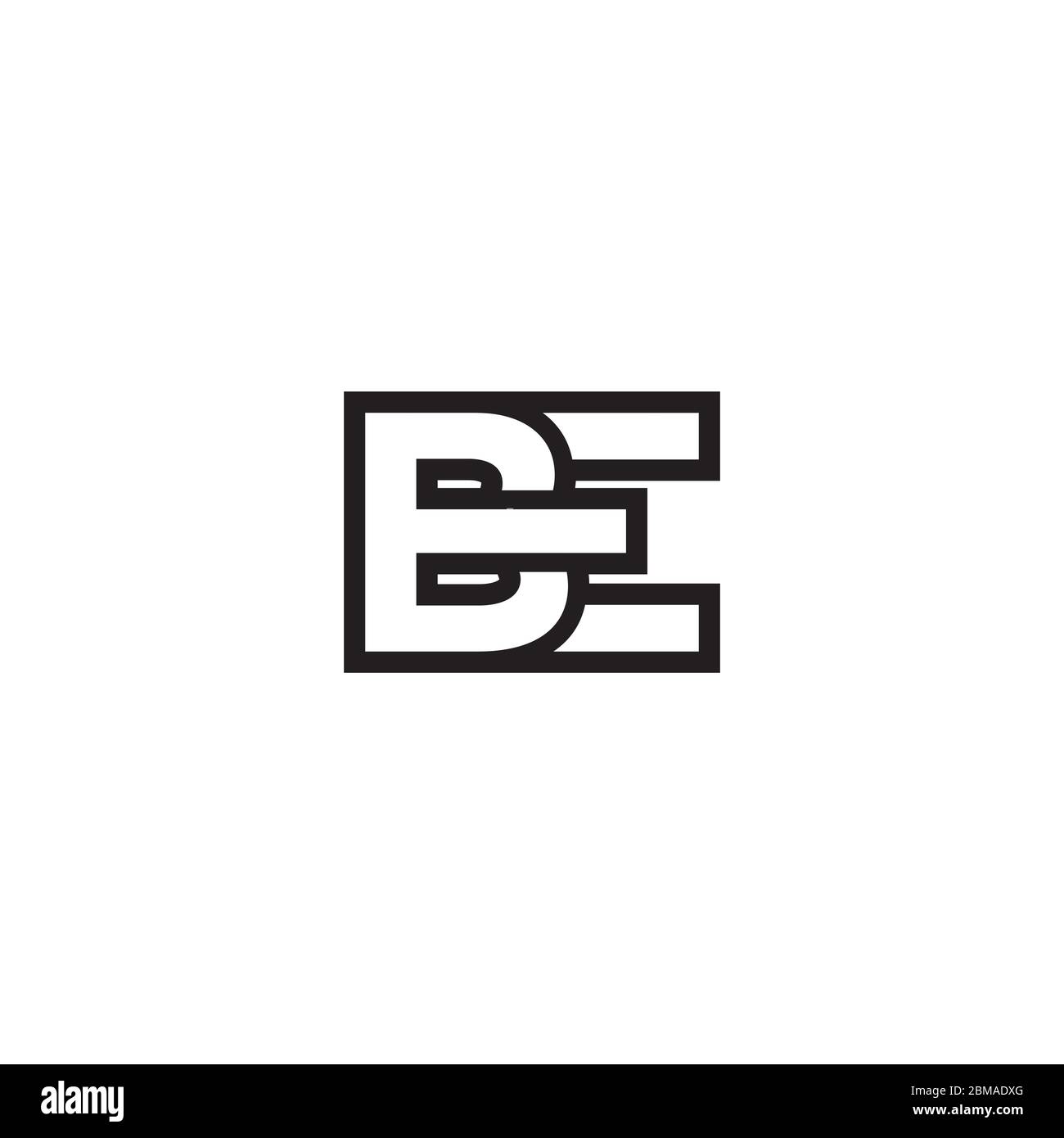 B E lines letter logo design vector Stock Vector Image & Art - Alamy