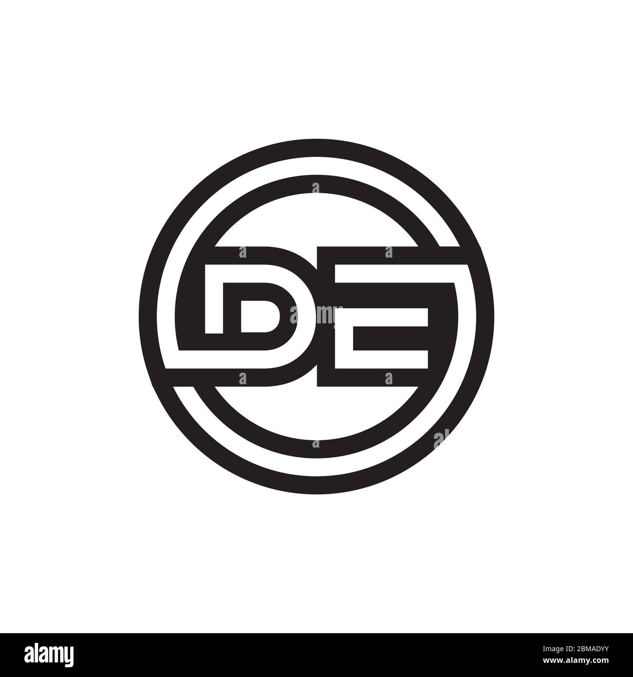 D E circle lines letter logo design vector Stock Vector Image & Art - Alamy
