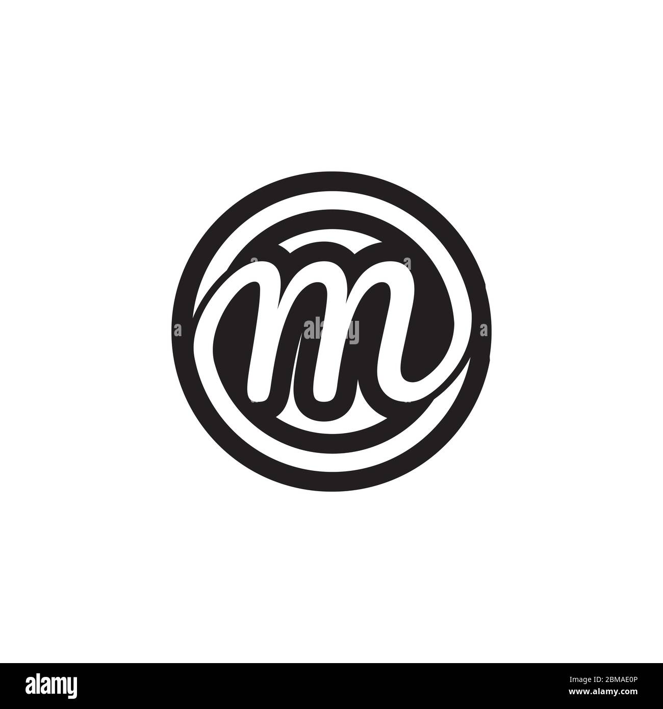 Letter m hand written logo hi-res stock photography and images - Alamy