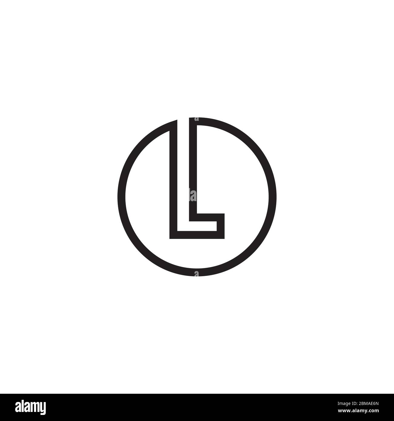 L circle letter lines logo design vector Stock Vector Image & Art - Alamy