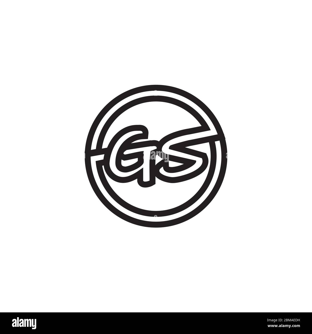 G S symbol circle lines design vector Stock Vector Image & Art - Alamy