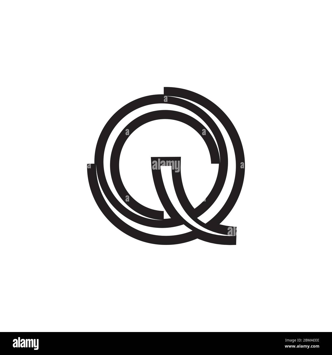circle swoosh lines Q letter design vector Stock Vector Image & Art - Alamy