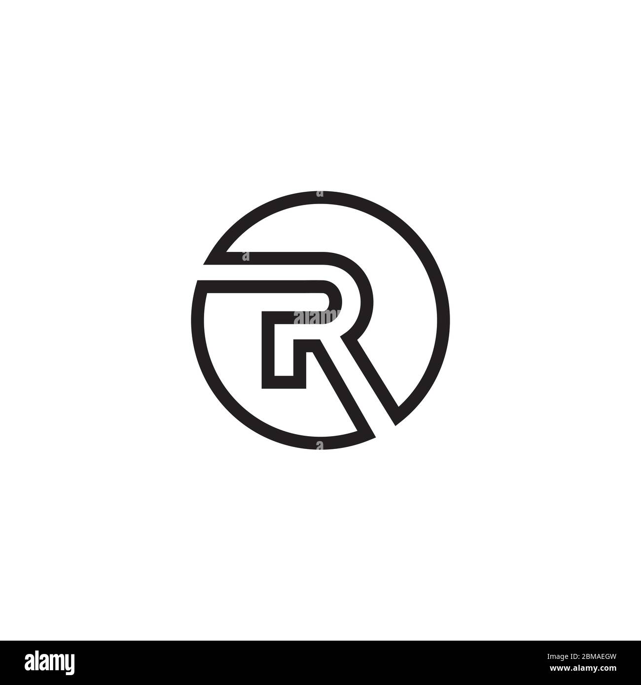R circle letter lines logo design vector Stock Vector Image & Art - Alamy