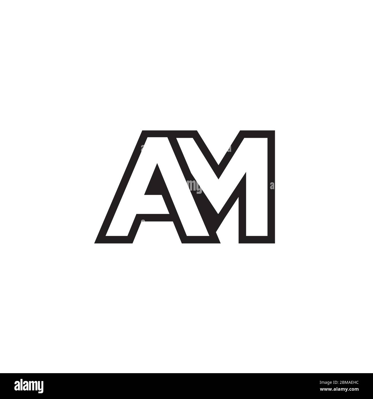 A M lines letter lines logo design vector Stock Vector Image & Art - Alamy