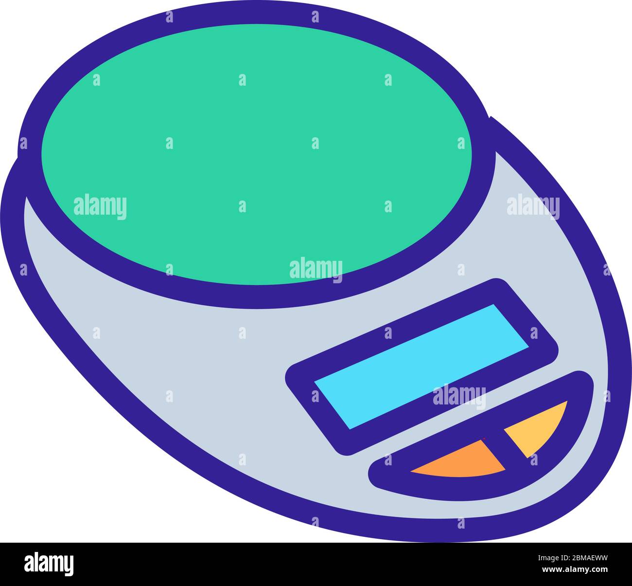 round platform measuring scale outdoor icon vector outline illustration ...