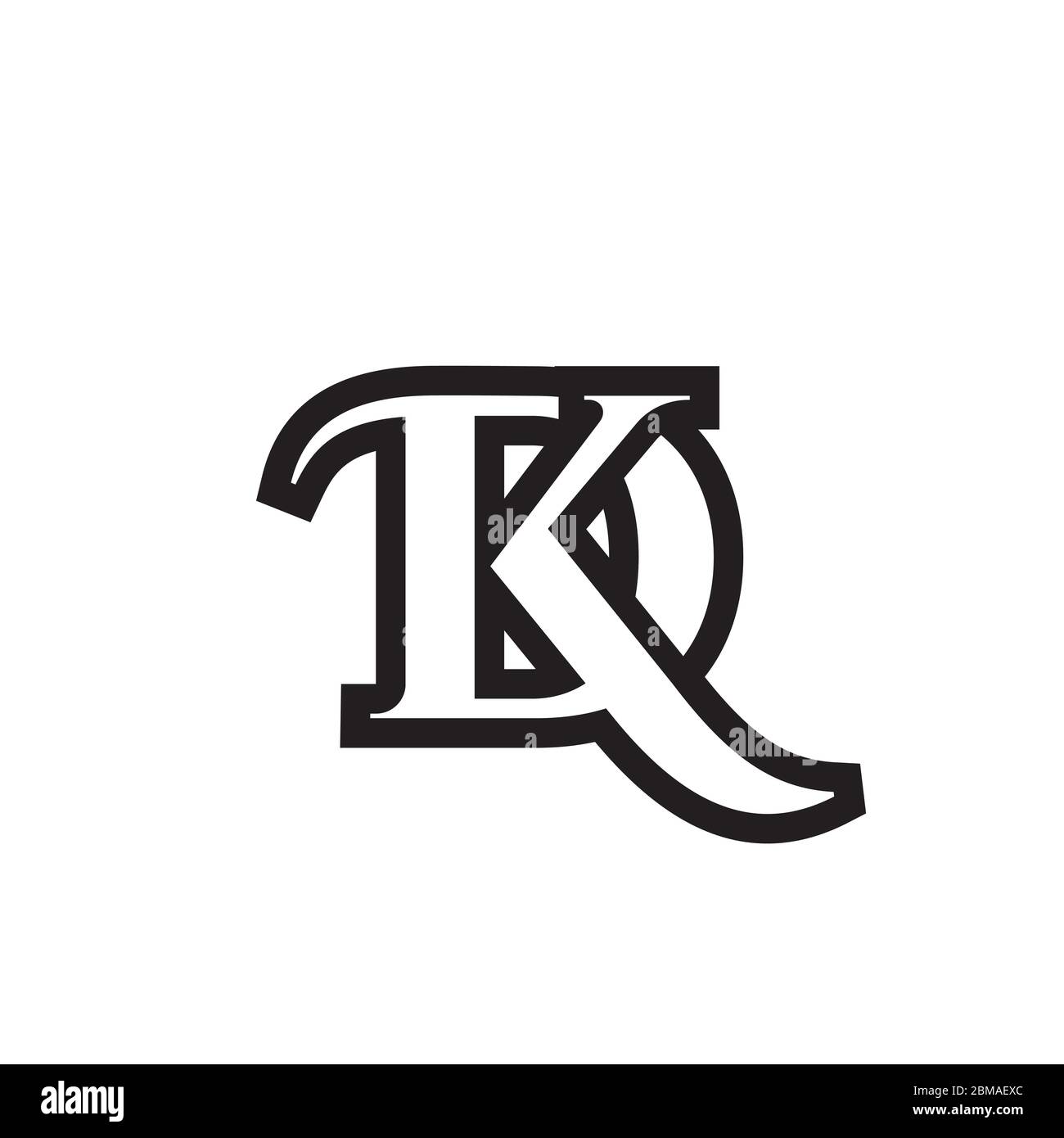 K D / D K serif letter lines design vector Stock Vector Image & Art - Alamy