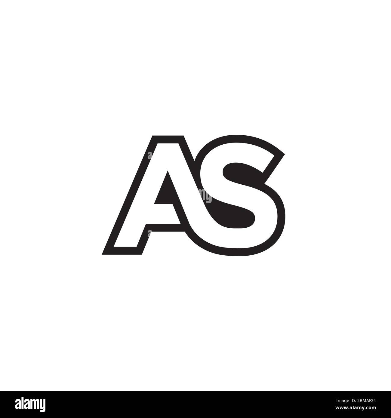 A S lines letter lines logo design vector Stock Vector Image & Art - Alamy