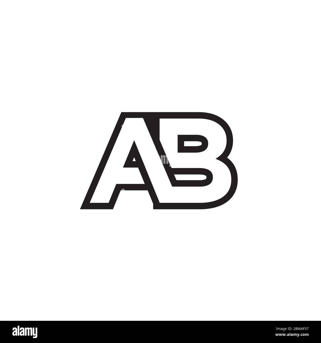 A B lines letter lines logo design vector Stock Vector Image & Art - Alamy