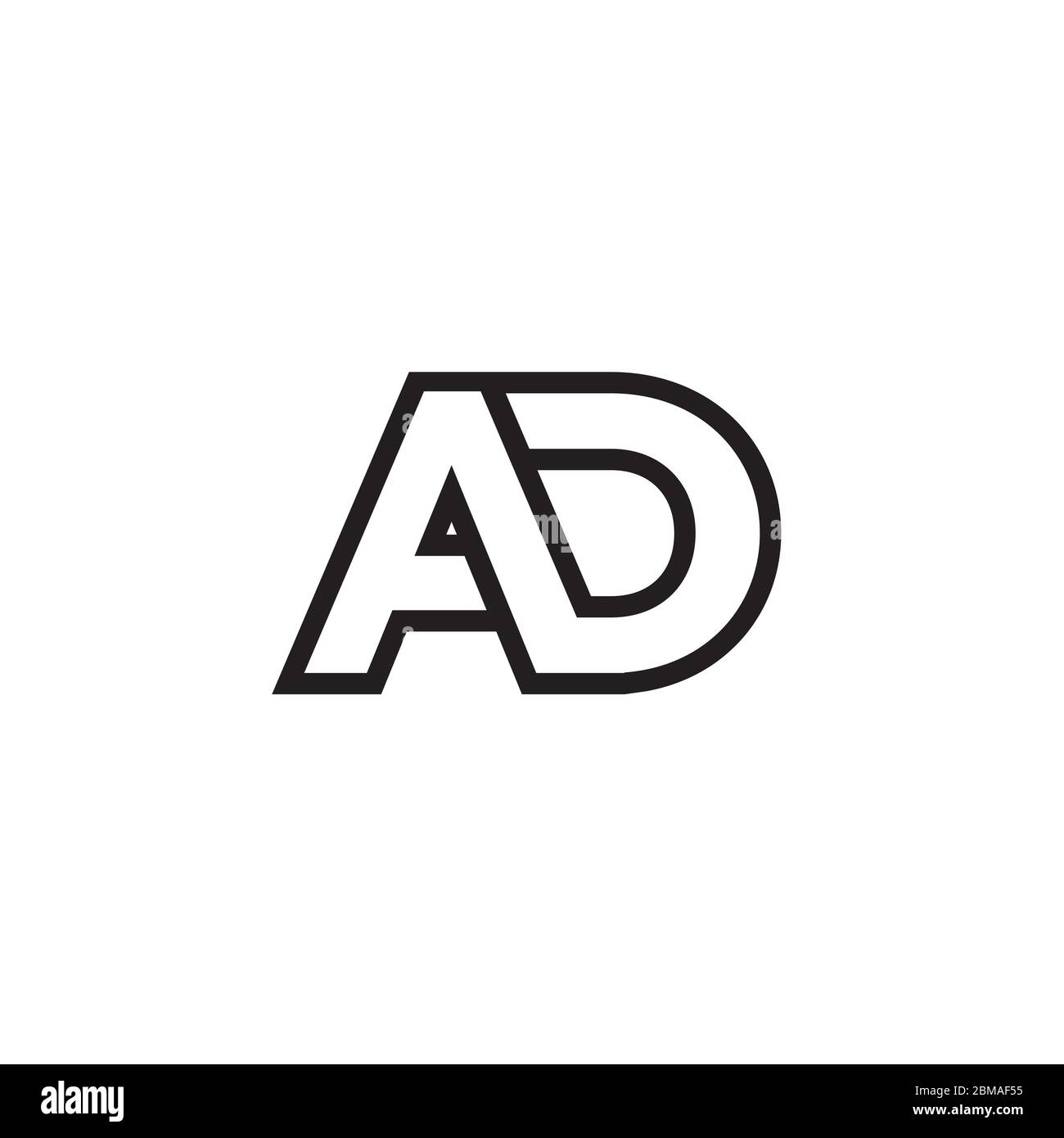 A D lines letter lines logo design vector Stock Vector Image & Art - Alamy