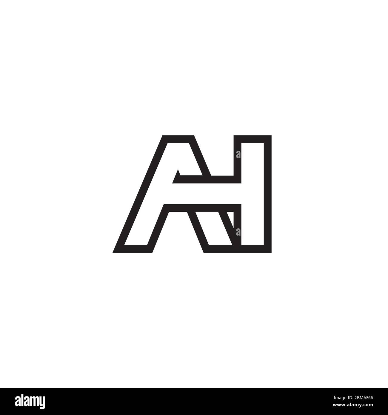 A H lines letter lines logo design vector Stock Vector Image & Art - Alamy
