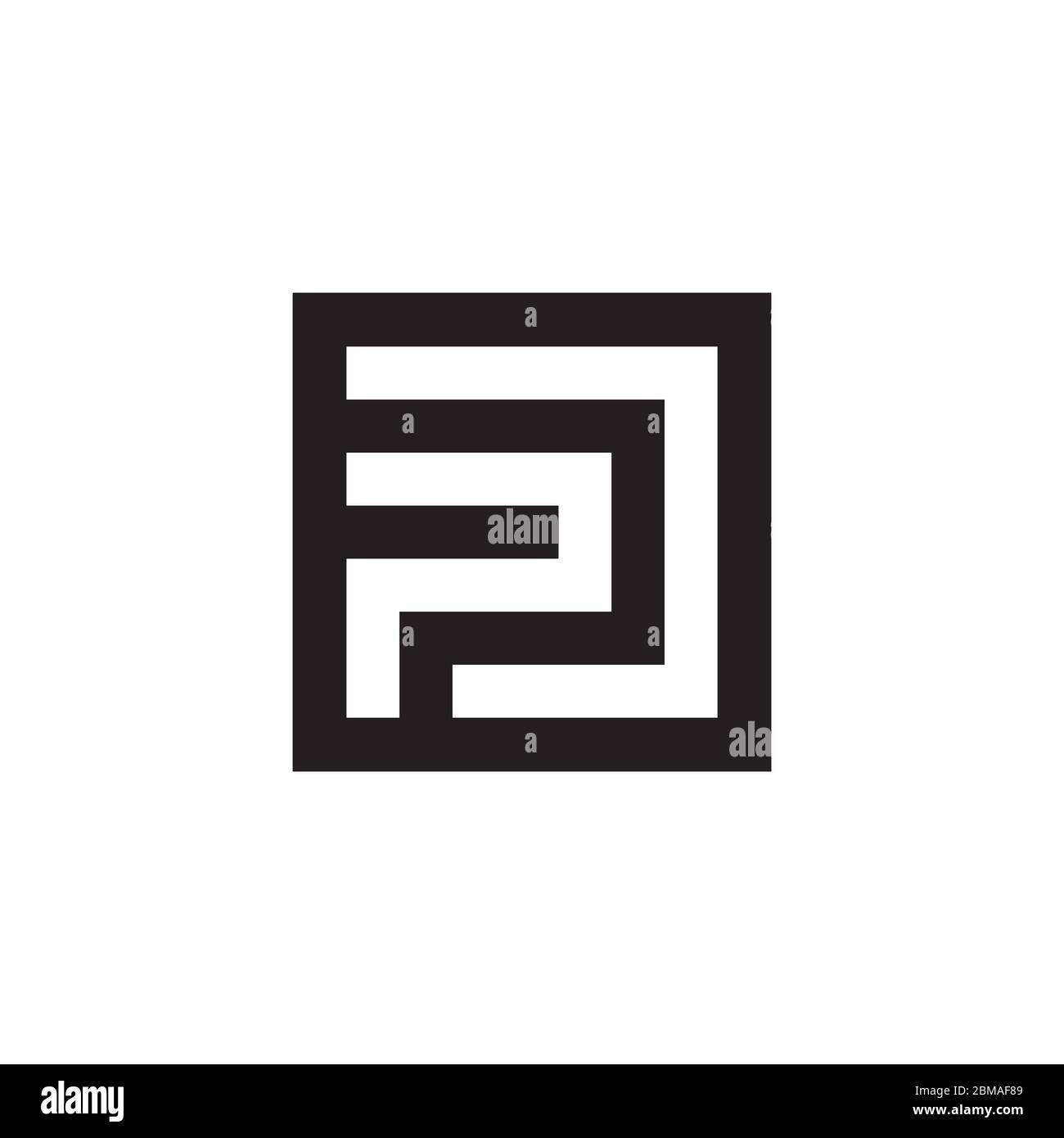 lines square shape letter P design vector Stock Vector Image & Art - Alamy
