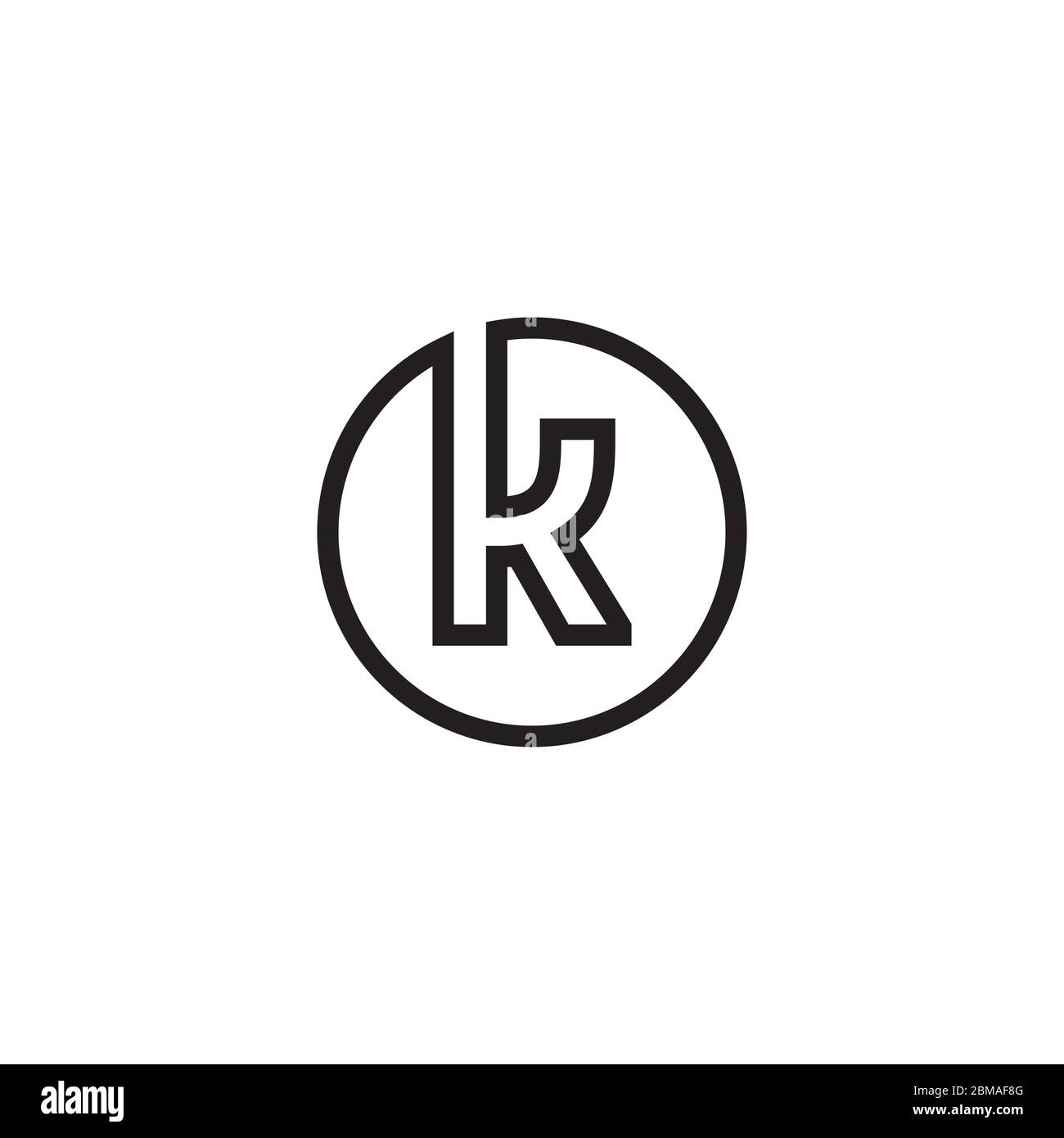 K circle letter lines logo design vector Stock Vector Image & Art - Alamy