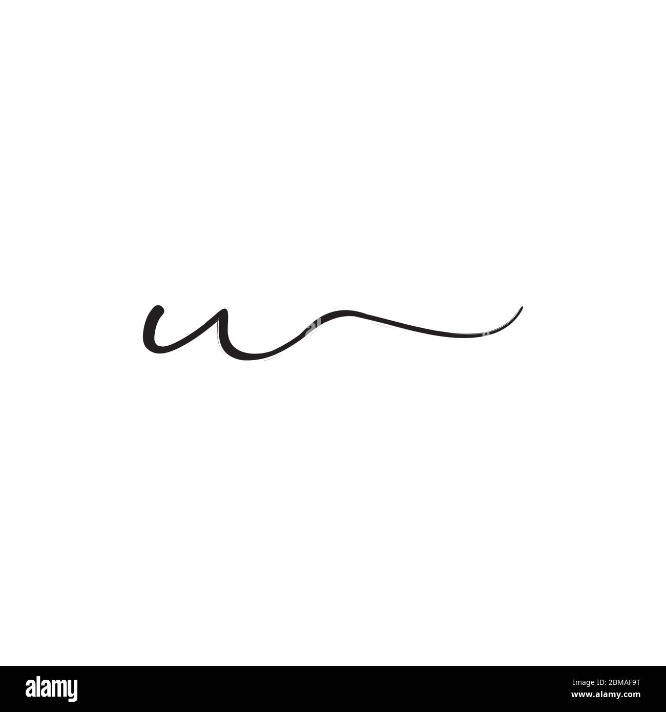 U signature letter logo design concept Stock Vector Image & Art - Alamy