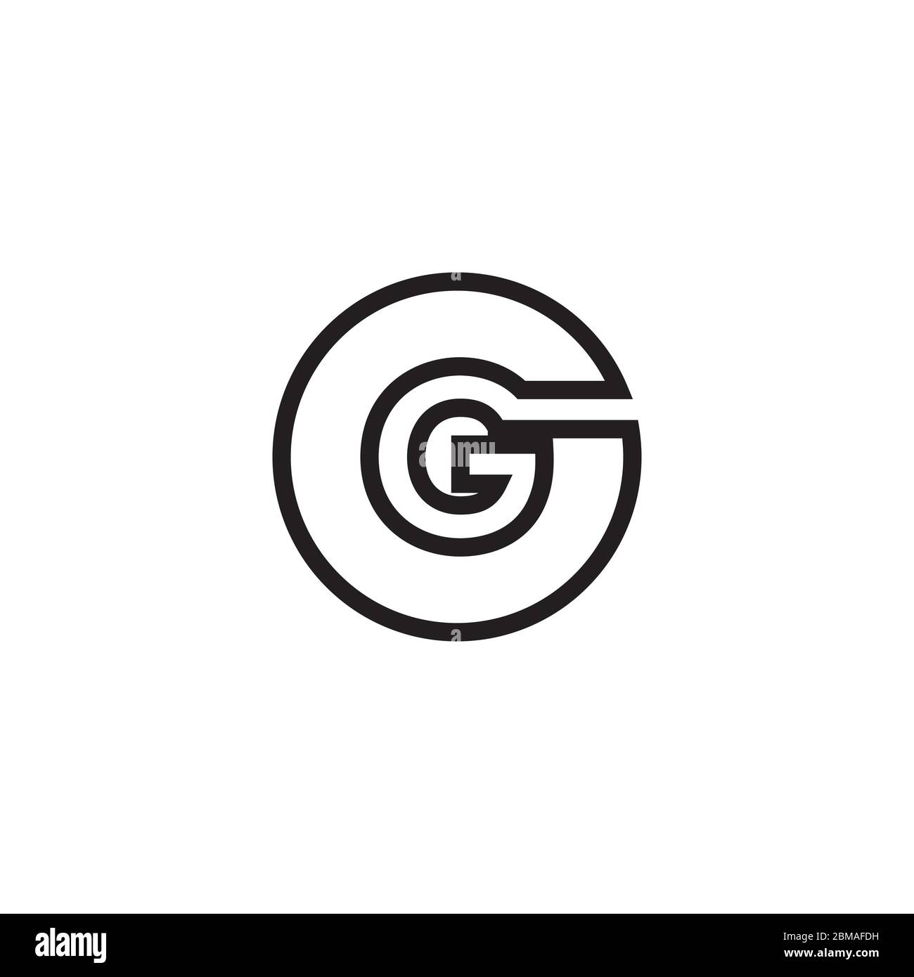 G circle letter lines logo design vector Stock Vector Image & Art - Alamy