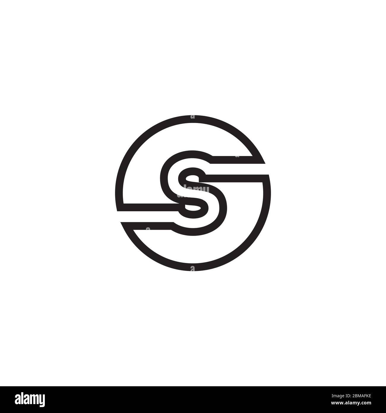S circle letter lines logo design vector Stock Vector Image & Art - Alamy