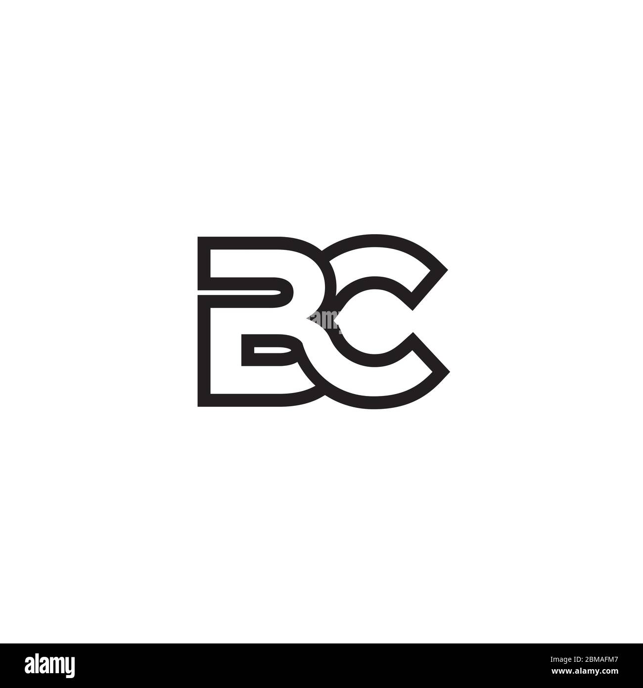 B C lines letter logo design vector Stock Vector Image & Art - Alamy