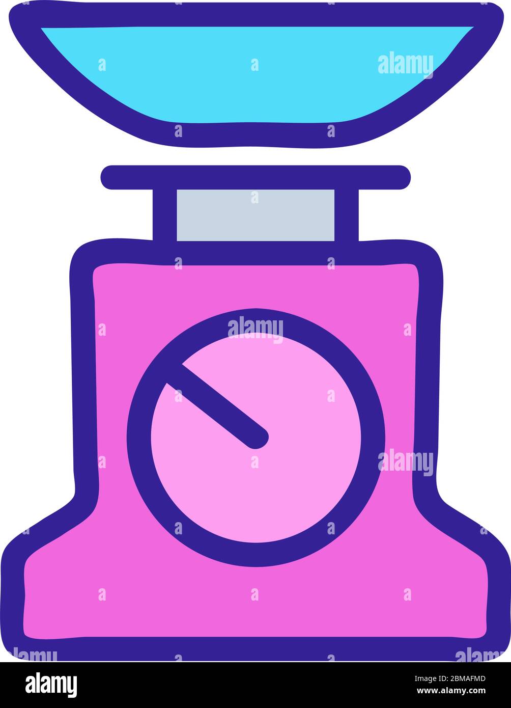 mechanical electric scales with protective platform icon vector outline ...