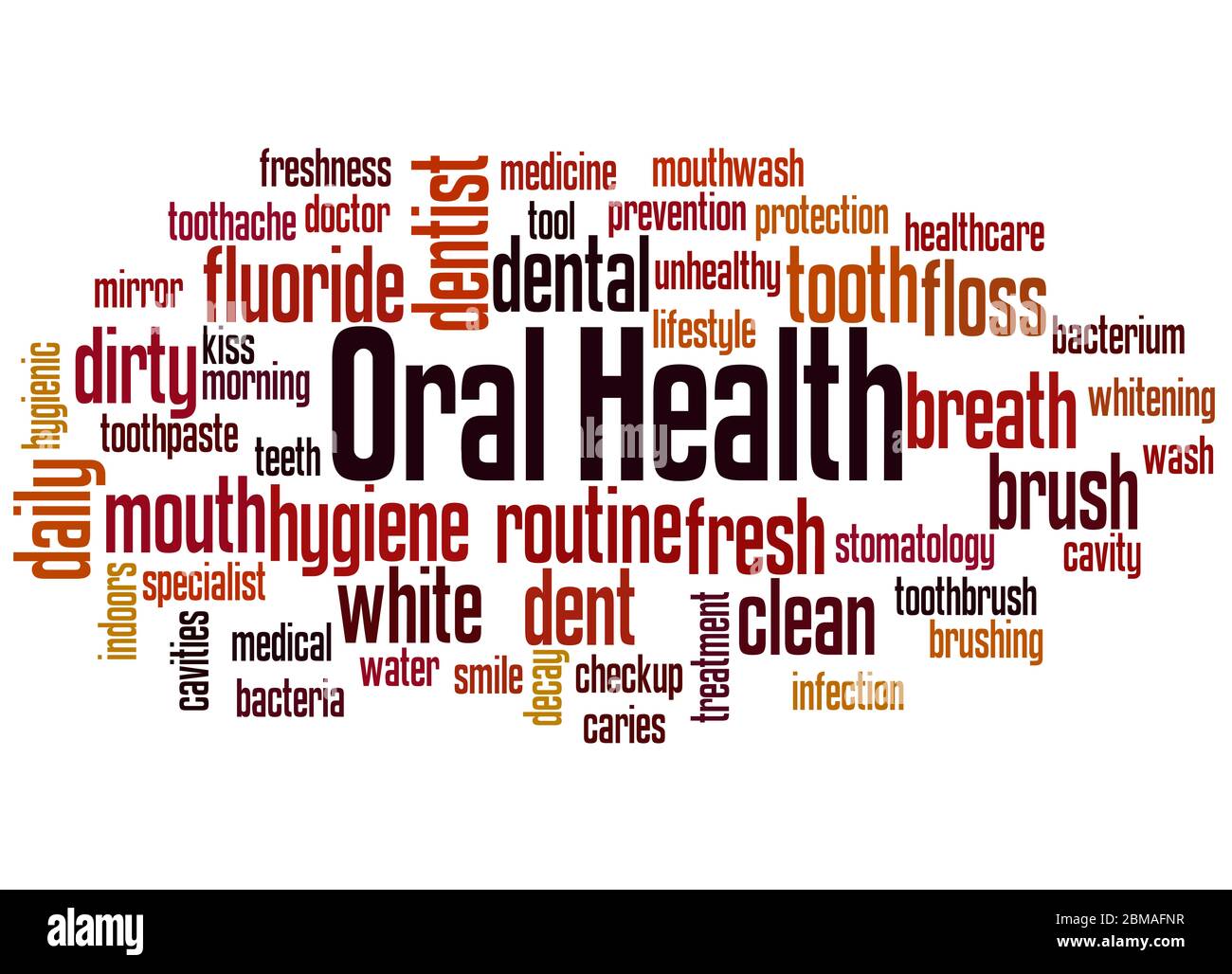 Oral Health word cloud concept on white background Stock Photo - Alamy
