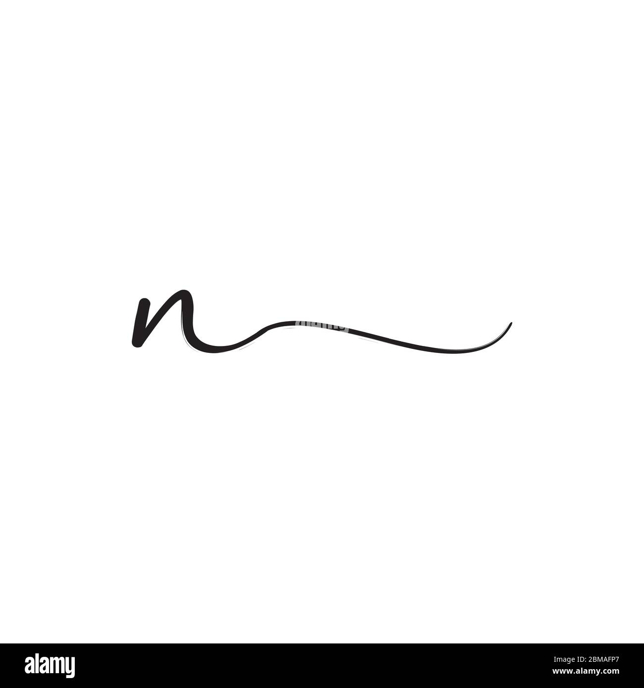 N signature letter logo design concept Stock Vector Image & Art - Alamy