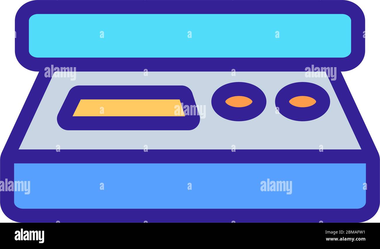 counting electronic scales icon vector outline illustration Stock ...