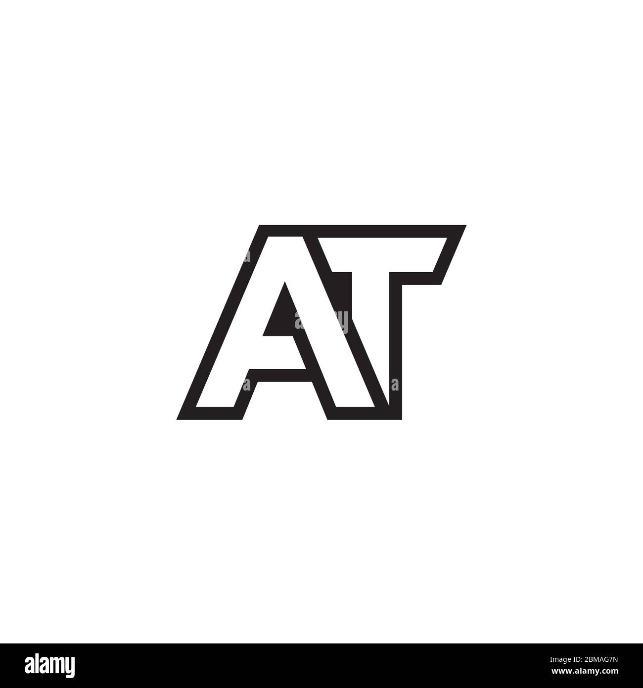A T lines letter lines logo design vector Stock Vector Image & Art - Alamy