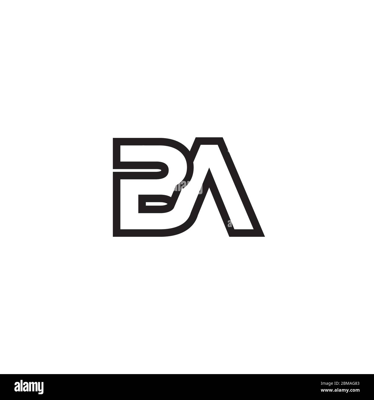 B A lines letter logo design vector Stock Vector Image & Art - Alamy