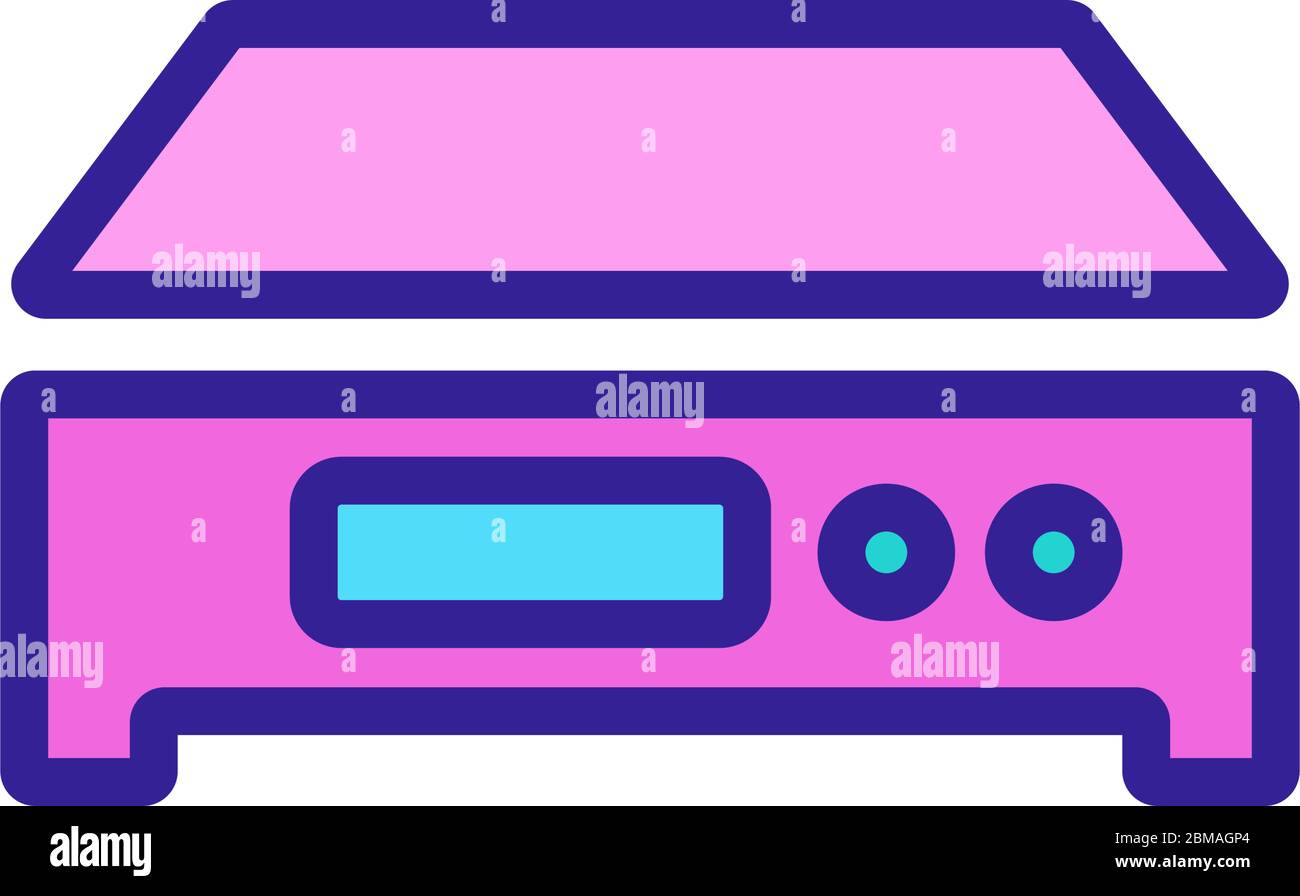 electric measuring scales for trade icon vector outline illustration ...
