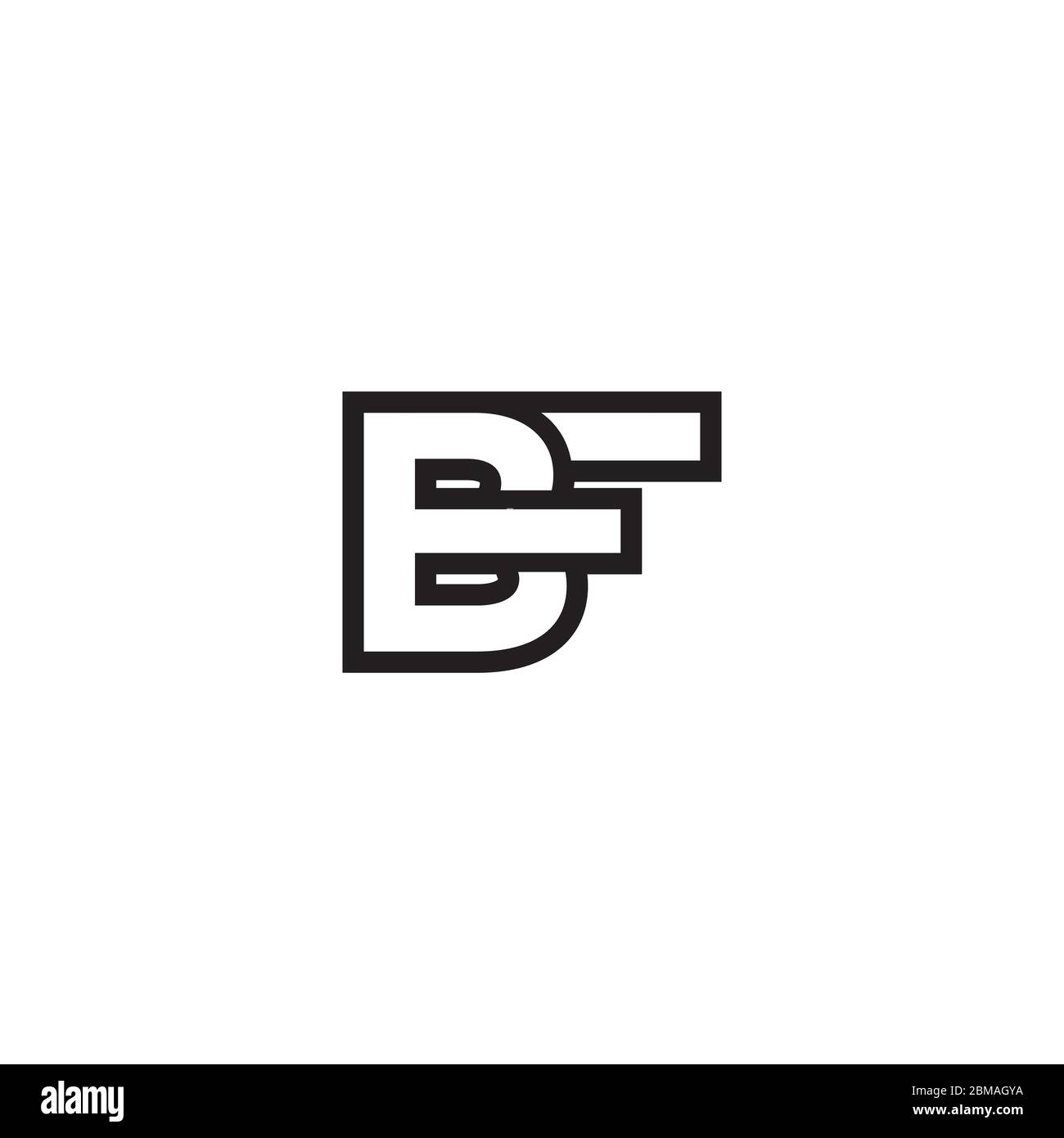 B F lines letter logo design vector Stock Vector Image & Art - Alamy