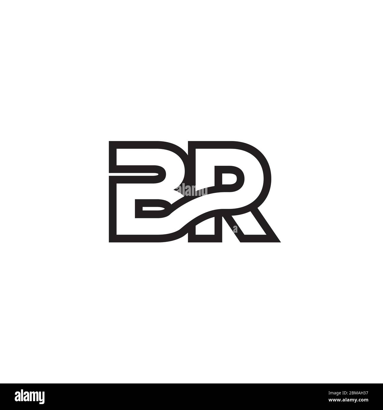 B R lines letter logo design vector Stock Vector Image & Art - Alamy