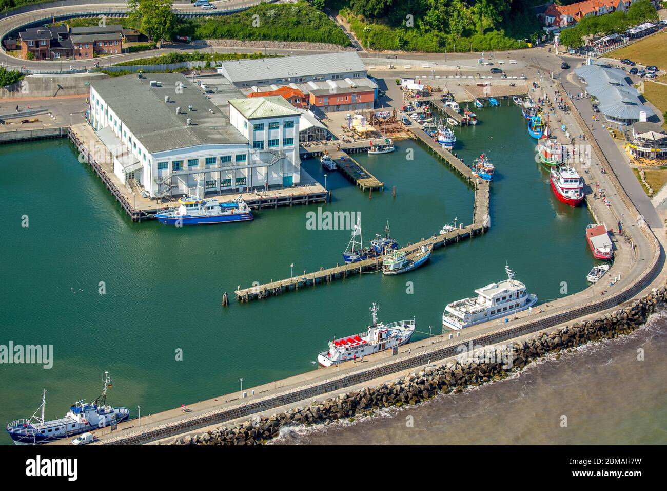, Port of Sassnitz at the Baltic Sea, 05.06.2016, aerial view, North ...