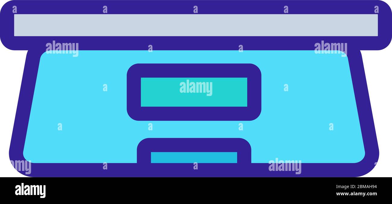 simple weighing scale icon vector outline illustration Stock Vector ...