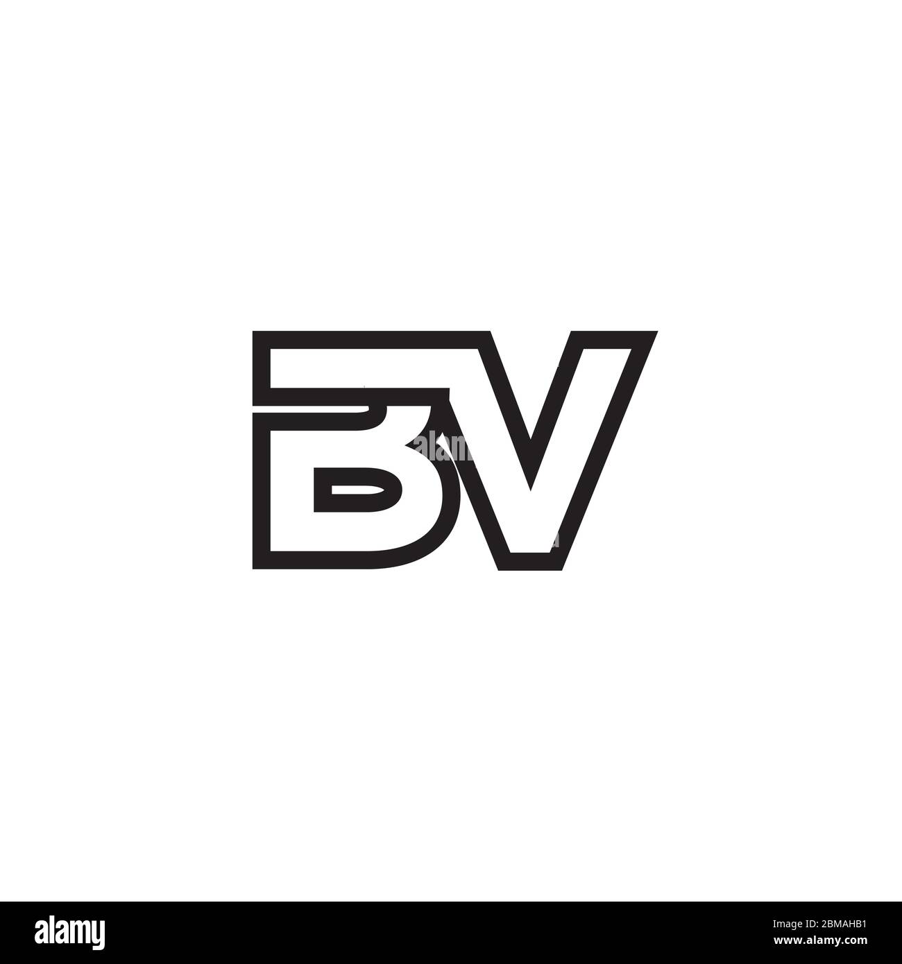 B V lines letter logo design vector Stock Vector Image & Art - Alamy
