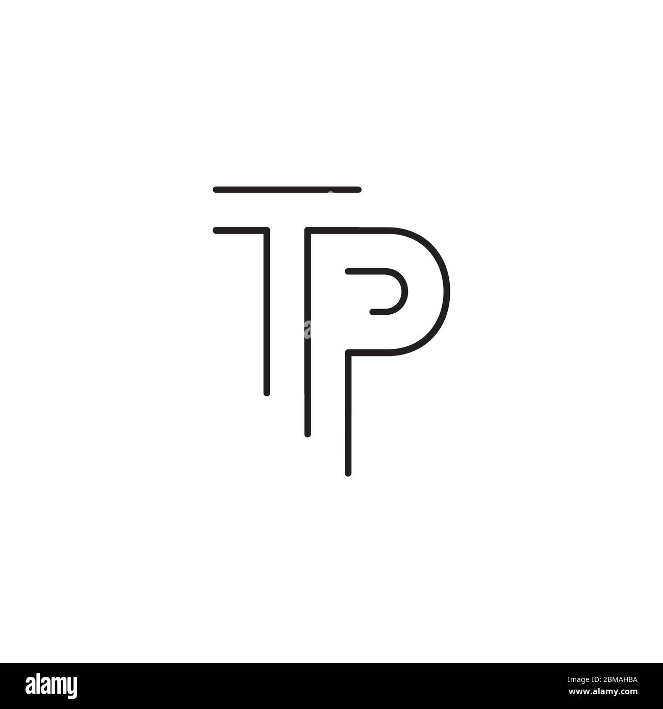T P lines letter logo design vector Stock Vector Image & Art - Alamy