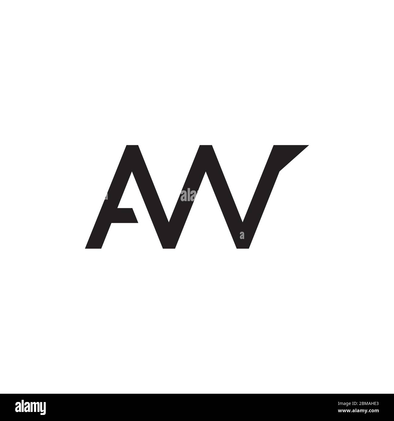 Aw font vector vectors hi-res stock photography and images - Alamy