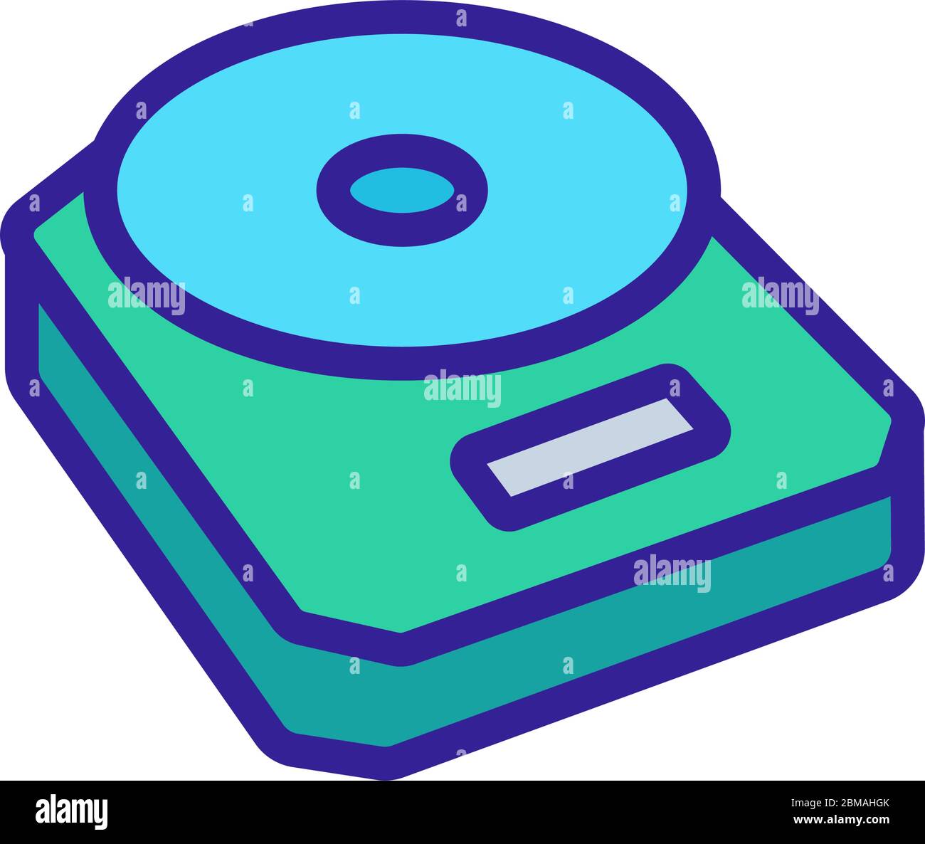 platform electric scales icon vector outline illustration Stock Vector ...