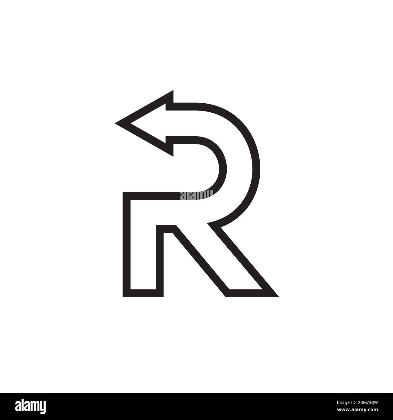 R arrow lines design concept Stock Vector Image & Art - Alamy