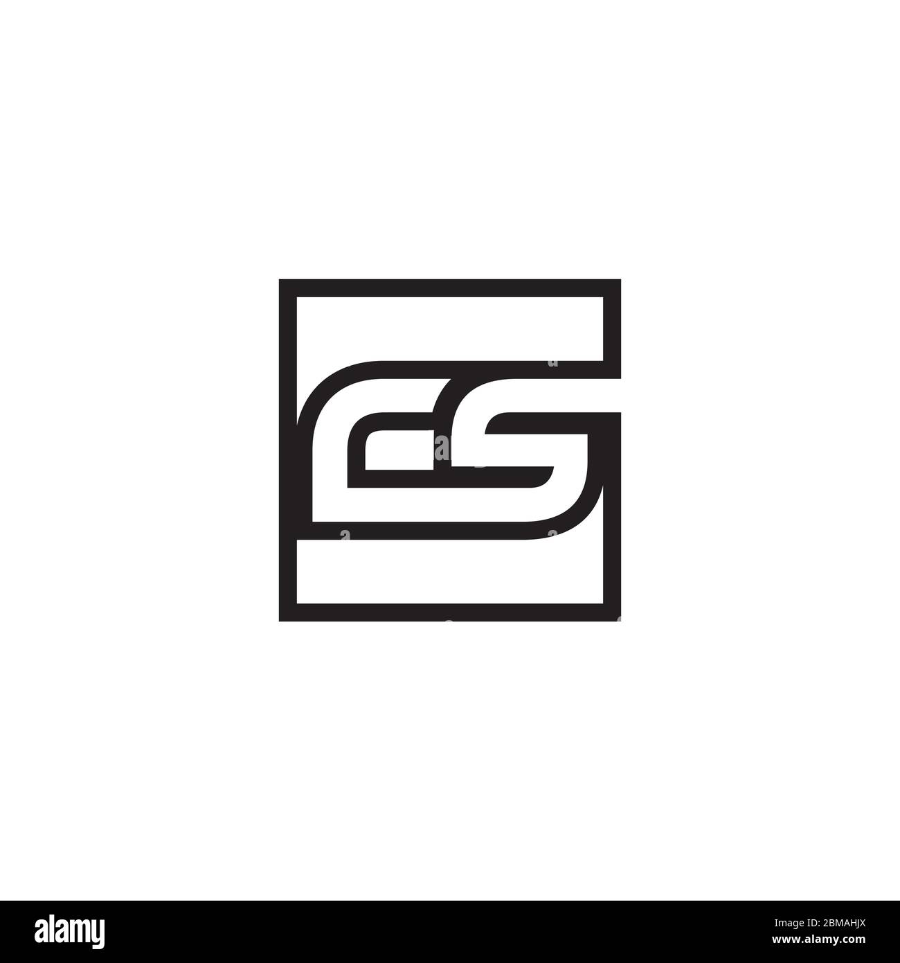 square lines C S design vector Stock Vector Image & Art - Alamy