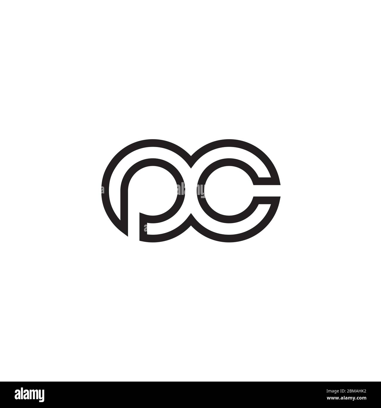 abstract lines shaped P C design vector Stock Vector Image & Art - Alamy