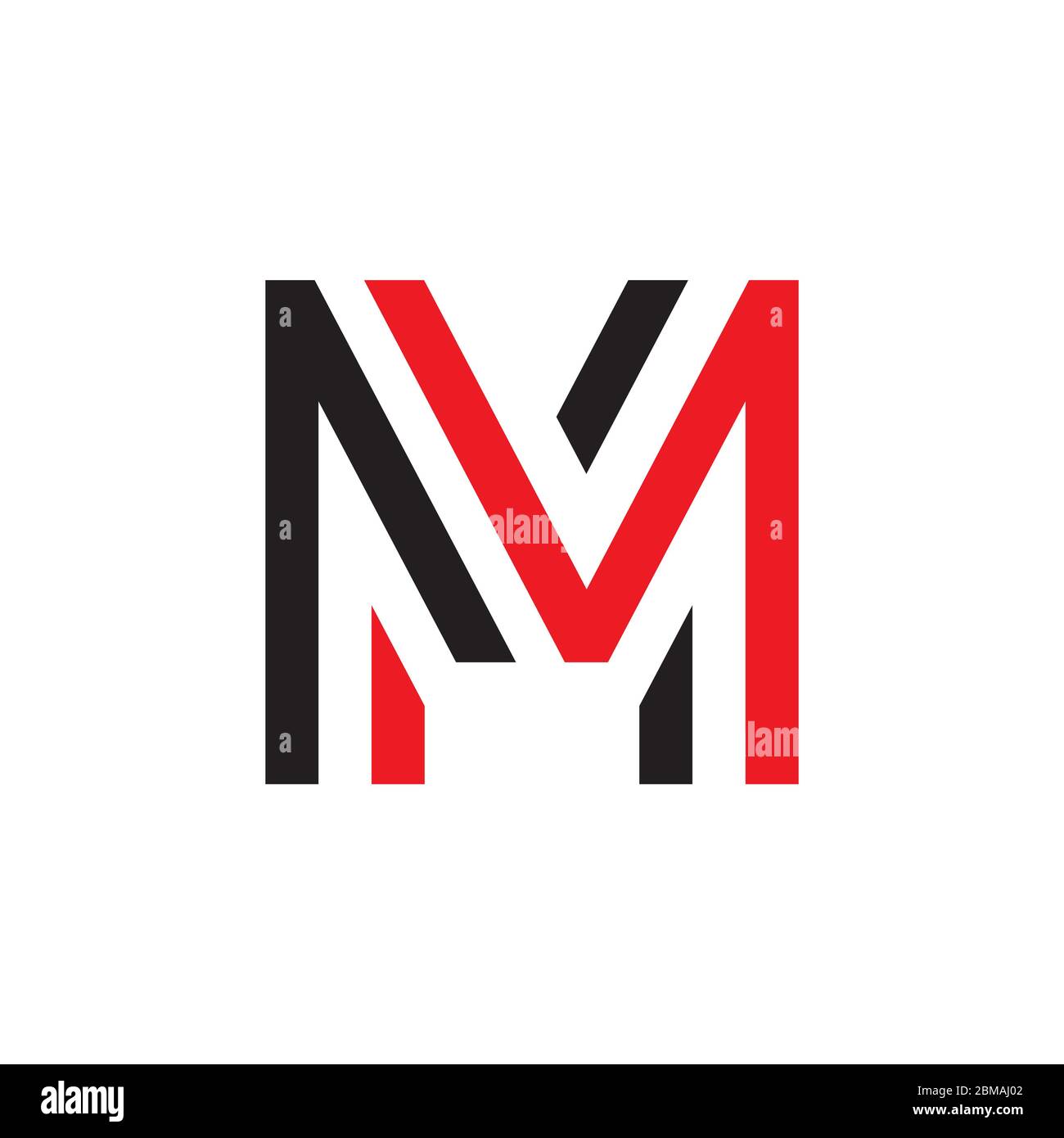 M black red design vector Stock Vector Image & Art - Alamy
