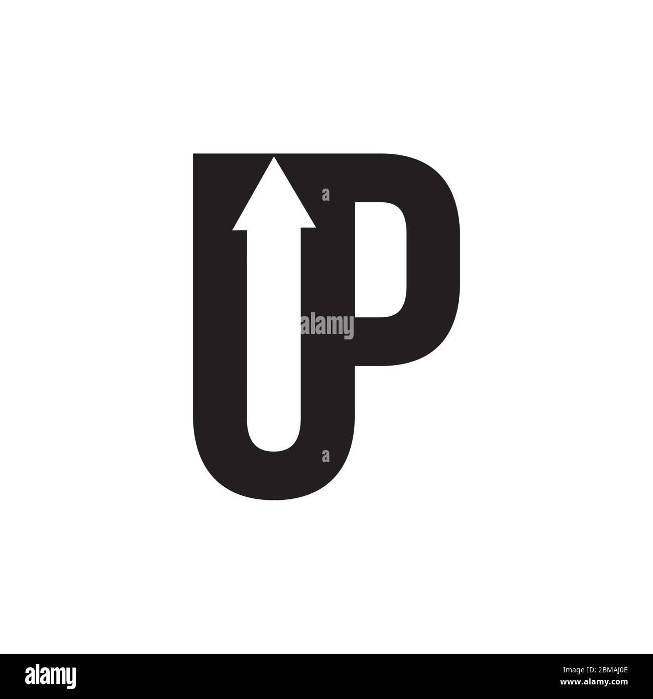 U P letter with arrow up design vector Stock Vector Image & Art - Alamy